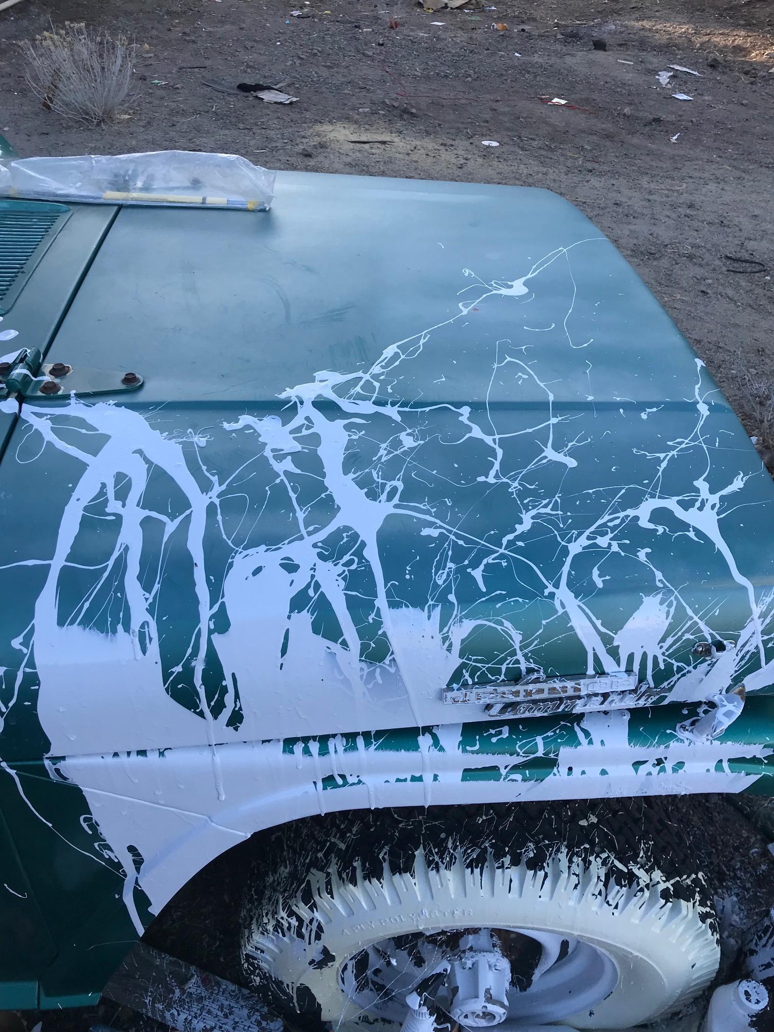 How to remove house paint from car